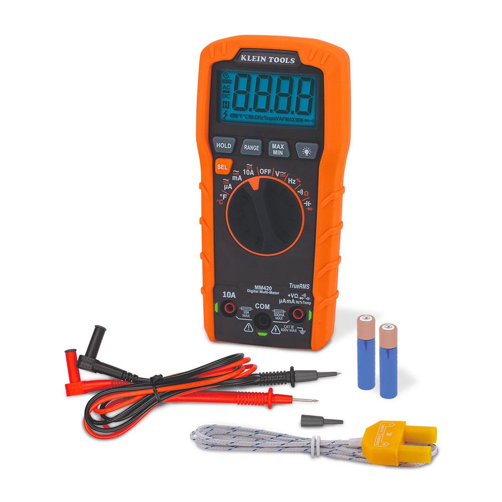 Klein A-MM420 600V Digital Multimeter TRMS Auto-Ranging Temp