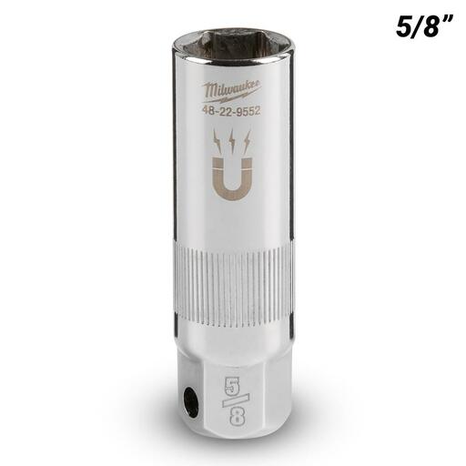 Milwaukee 48229552 3/8" Drive 5/8" Magnetic 6 Point Spark Plug Socket