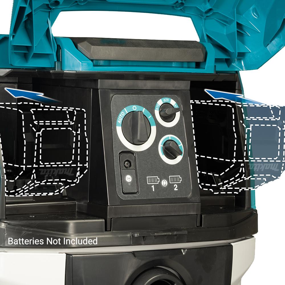 Makita VC006GML21 80V Max (40Vx2) XGT 8.0Ah Li-ion Cordless Brushless AWS M Class 40L Dust ...