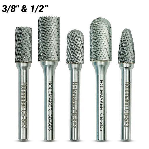 Holemaker CB-SET-05 5pce 3/8" & 1/2” Carbide Burr Set