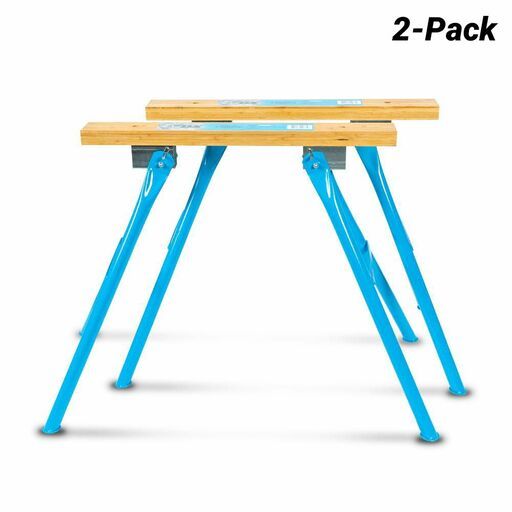 OX Tools OX-P335675 2-Pack 750mm 200kg Bamboo Benchtop Saw Horse Work Bench