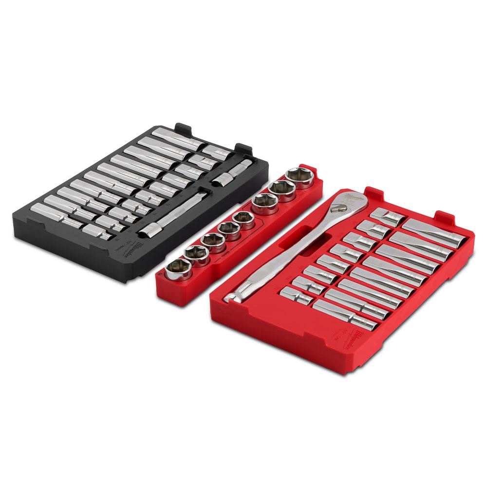 Milwaukee 48229487 47pce 1/2" Drive Ratchet & Socket Set with PACKOUT