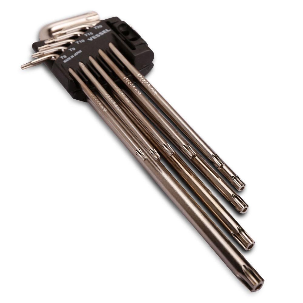 Vessel 8509TXHE 9pce Long Torx Wrench Set - MADE IN JAPAN