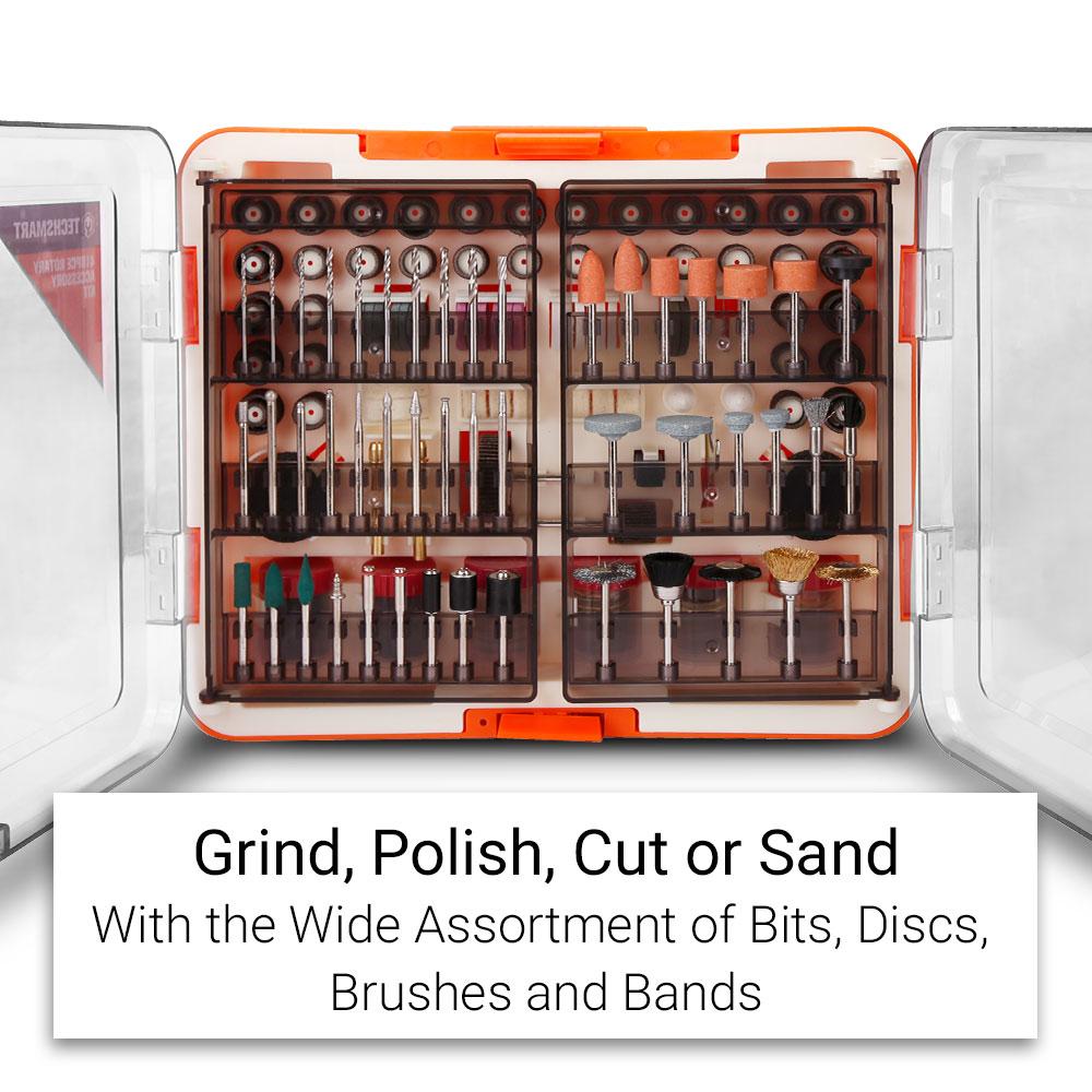 Techsmart TROA418 418pce Rotary Accessory Kit