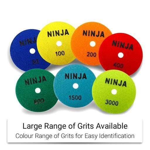 Ninja NDDP400 125mm (5") 400 Grit Wet & Dry Diamond Honeycomb Resin ...
