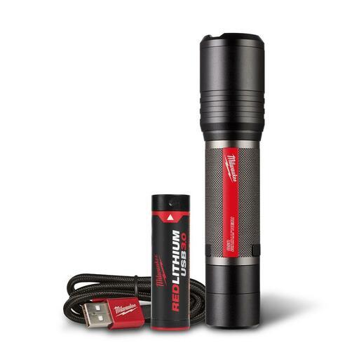 Milwaukee L4FL2000301 REDLITHIUM USB Rechargeable Slide Focus ...