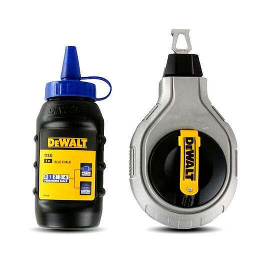 DeWalt DWHT47425-9 30m 6:1 Chalk Reel & Blue Chalk Reel Kit