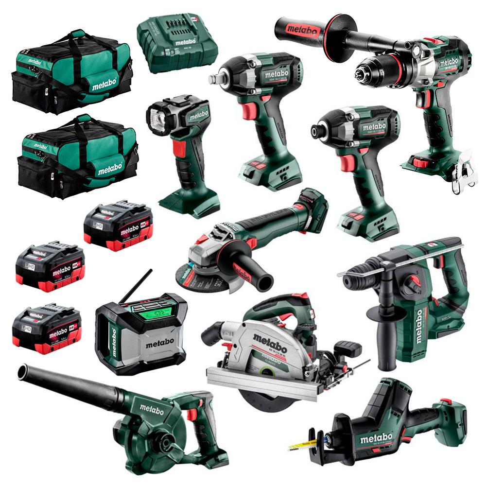 Metabo MET18MX10LB3HD5.5GS (AU69000210) 18V 5.5Ah Li-ion Cordless 10pce ...