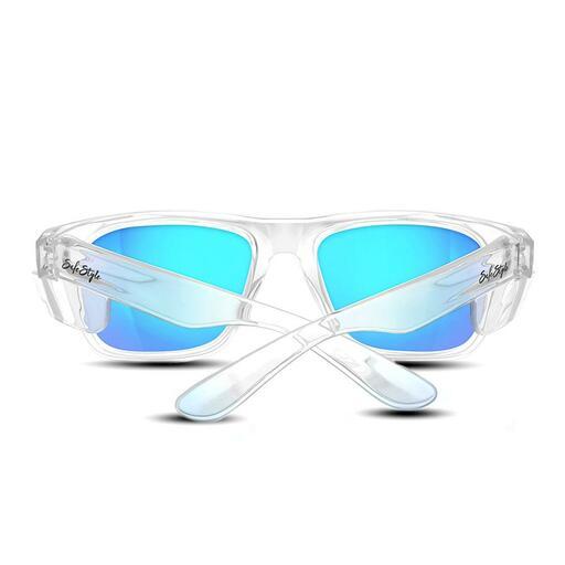 SafeStyle FCBP100 UV400 Fusions Clear Frame Mirror Blue Polarised Lens