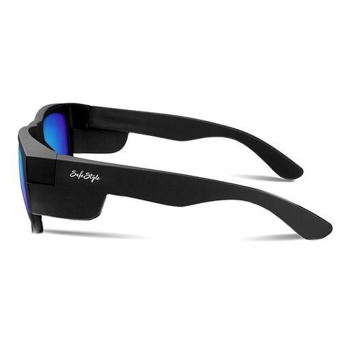SafeStyle FMBBP100 UV400 Fusions Matte Black Frame Reflective Blue ...