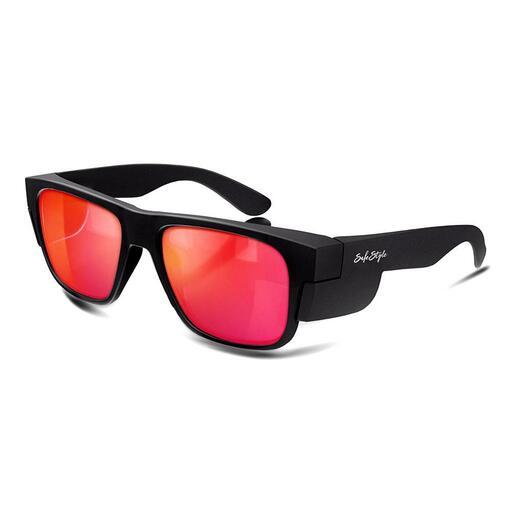 SafeStyle FMBRP100 UV400 Fusions Matte Black Frame Reflective Red ...