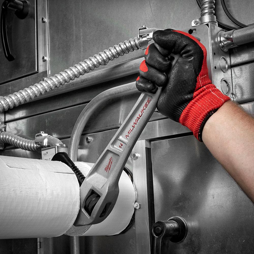 Milwaukee 48227184 Offset Pipe Wrench 355mm (14") Aluminium