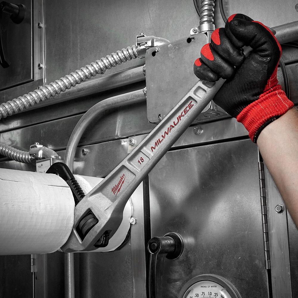 Milwaukee 48227185 Offset Pipe Wrench 457mm (18") Aluminium