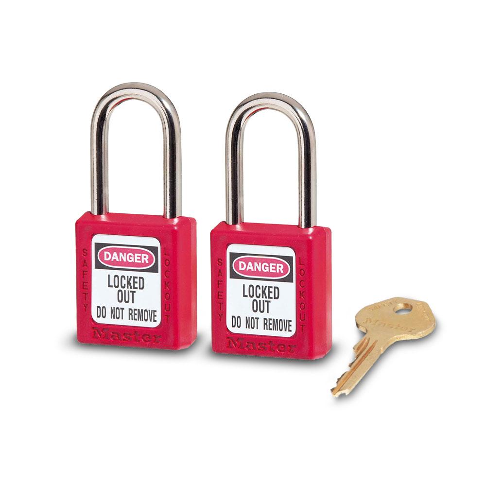 Master Lock 0410REDKA2 2-Pack Red Lockout Padlock