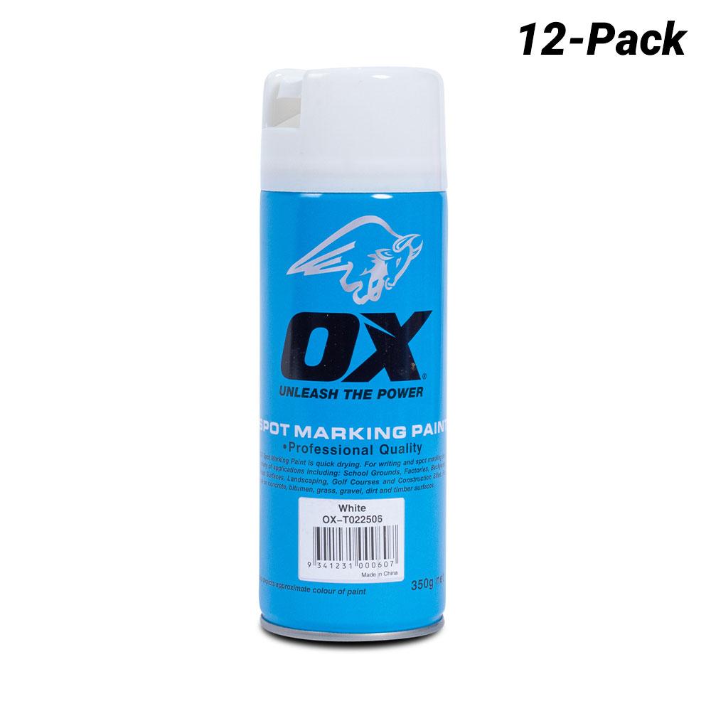 OX Tools OX-T02250612 12-Pack OX Trade White Spot Marking Paint
