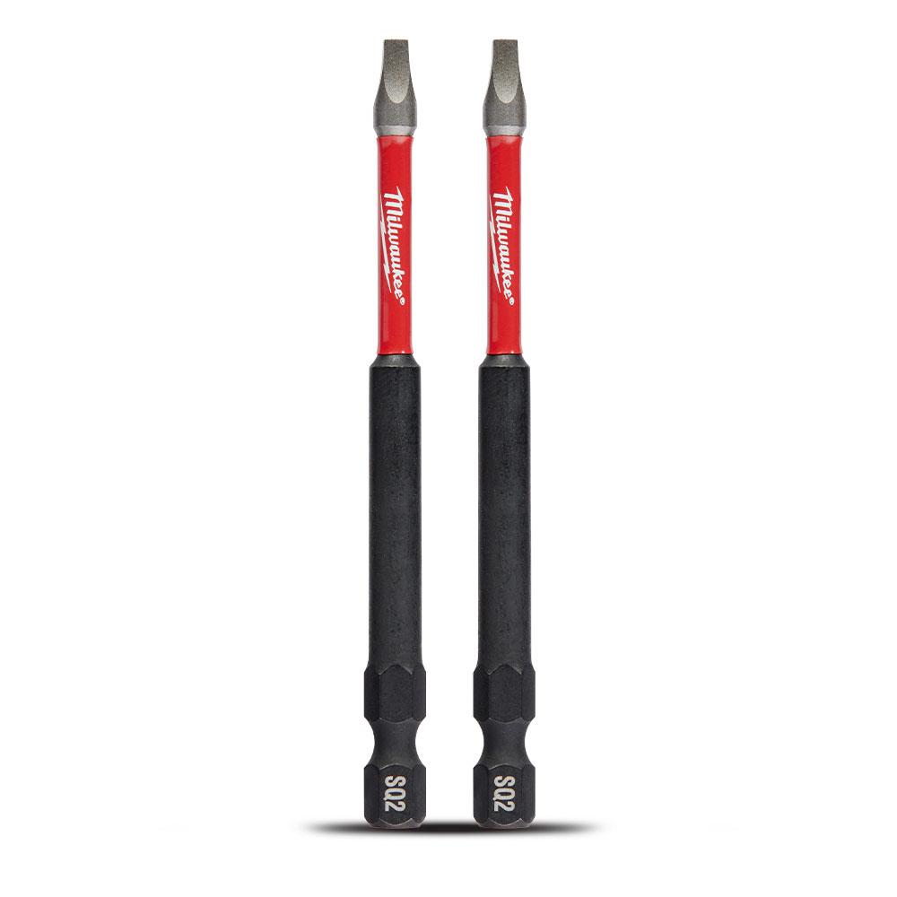 Milwaukee 48324672 2-Pack SHOCKWAVE™ Square Recess #2 (3-1/2") x 89mm ...