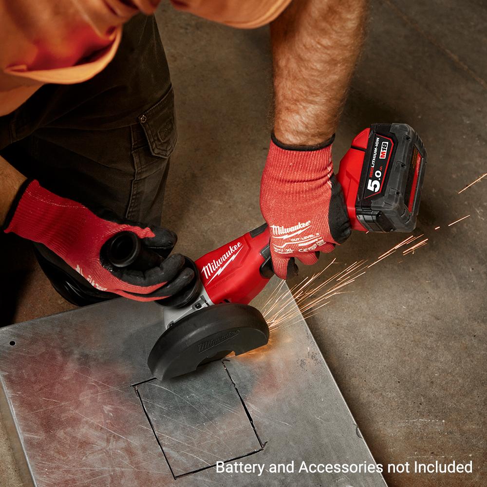Milwaukee M18BLSAG125XPD402C 18V 4.0Ah Li-ion Cordless Brushless 125mm ...