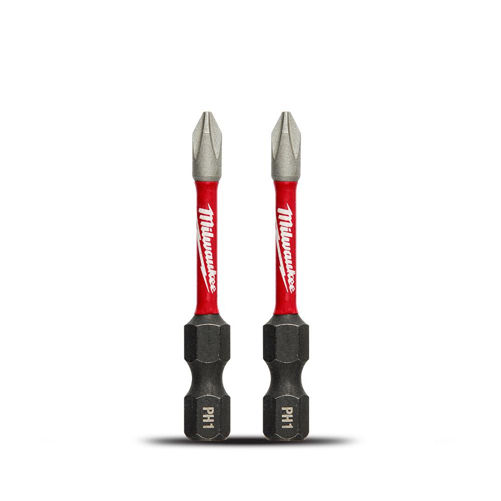 Milwaukee 48324961 2-Pack SHOCKWAVE™ Phillips #1 2" x 50mm Power Impact ...