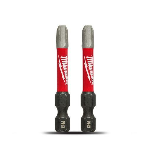 Milwaukee 48324963 2-Pack SHOCKWAVE™ Phillips #3 2" x 50mm Power Impact ...
