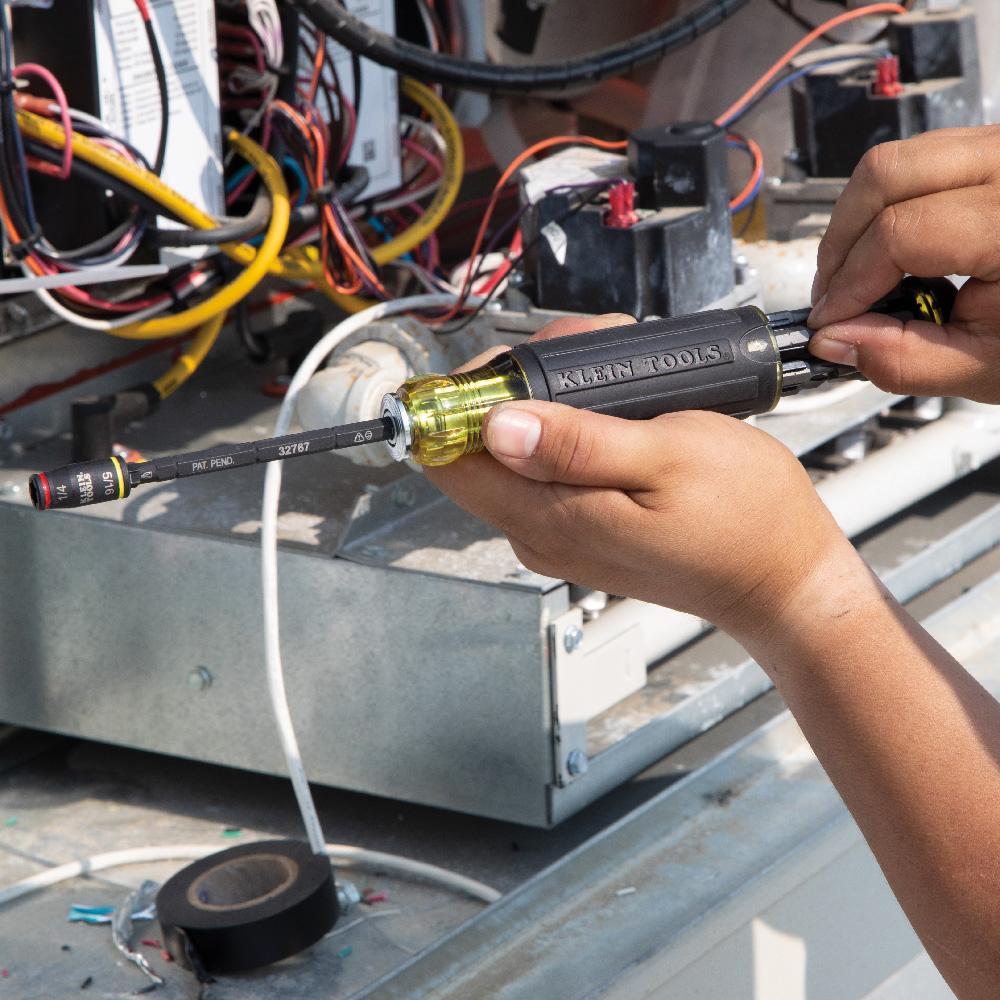 Klein A-32304 14-in-1 HVAC Adjustable Length Impact Screwdriver with ...