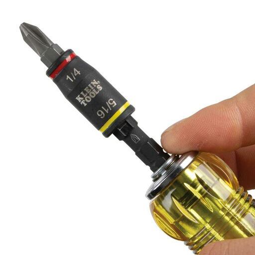Klein A-32304 14-in-1 HVAC Adjustable Length Impact Screwdriver with ...