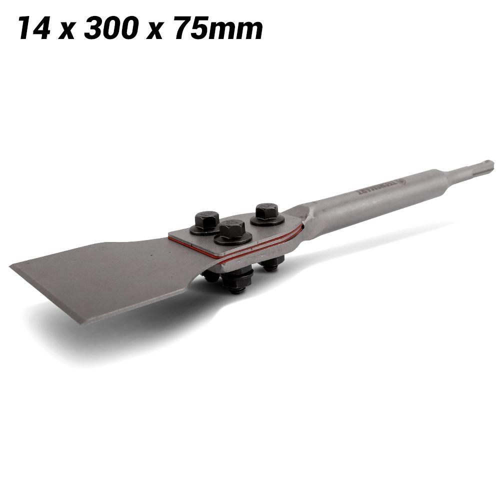 Techsmart TFCC300 14mm x 75mm x 300mm SDS Plus Floor Cleaning Chisel