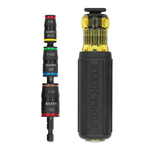 Klein A-32900 7-in-1 Flip Impact Socket Set with Handle