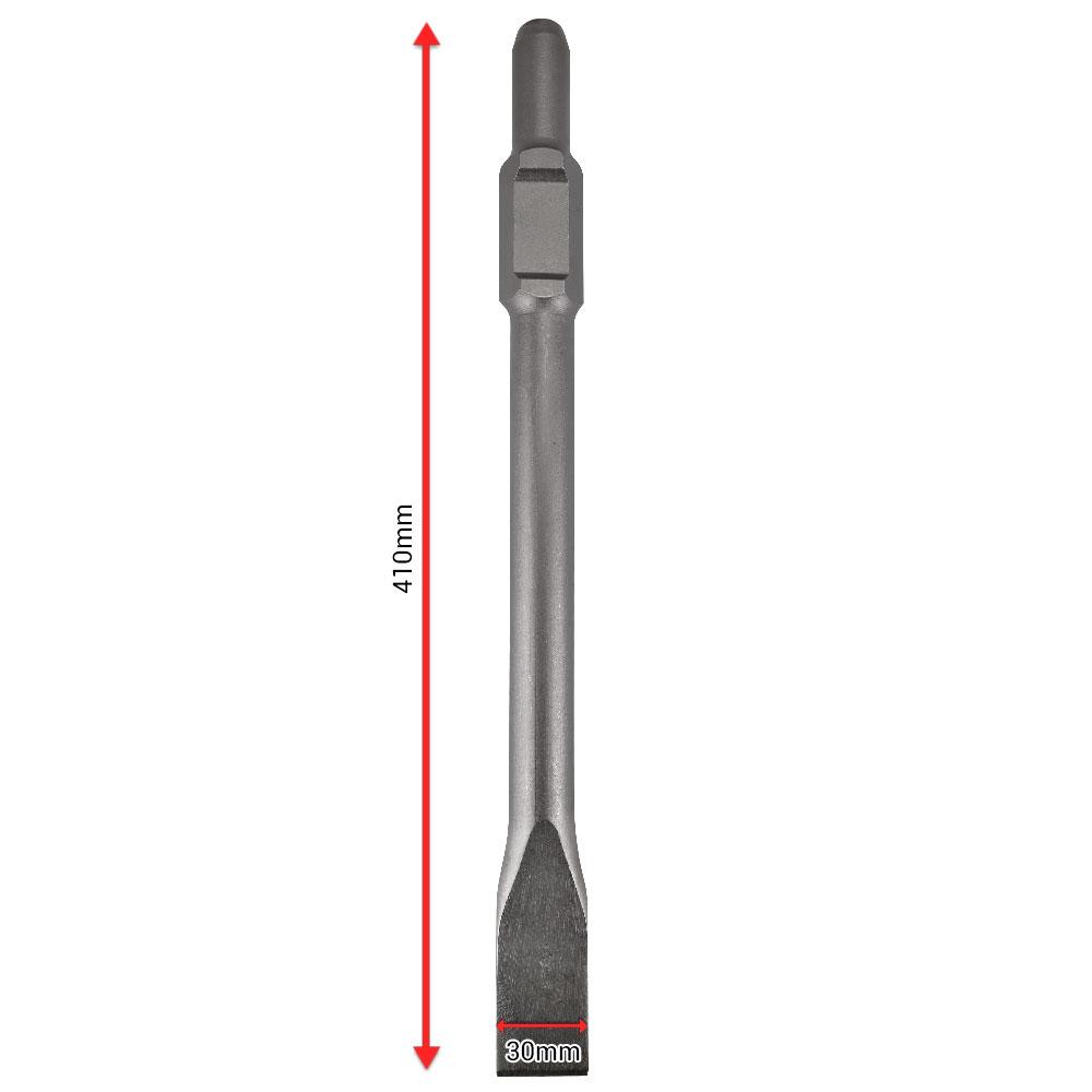 Techsmart TPHFC41030 30mm x 410mm x 30mm 30mm Hex Heavy Duty Chisel