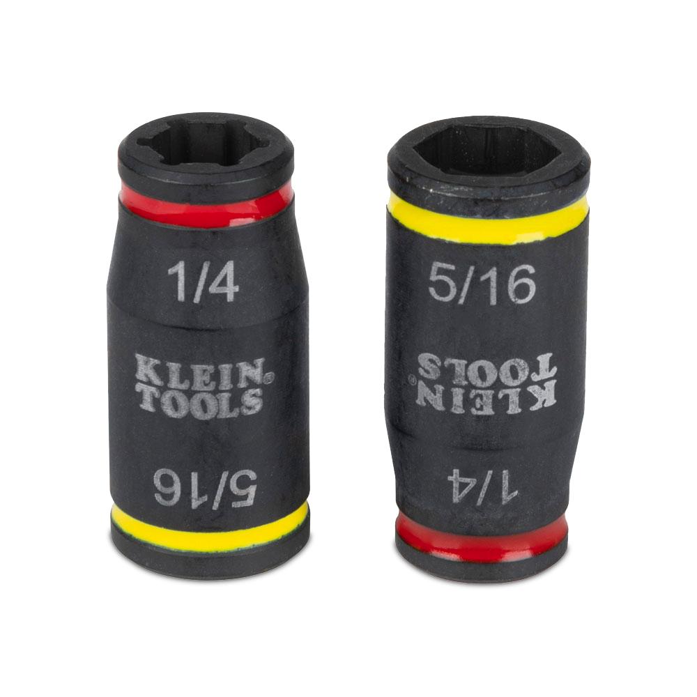 Klein A-32768 3-in-1 1/4" & 5/16" 2pce Flip Impact Socket Set