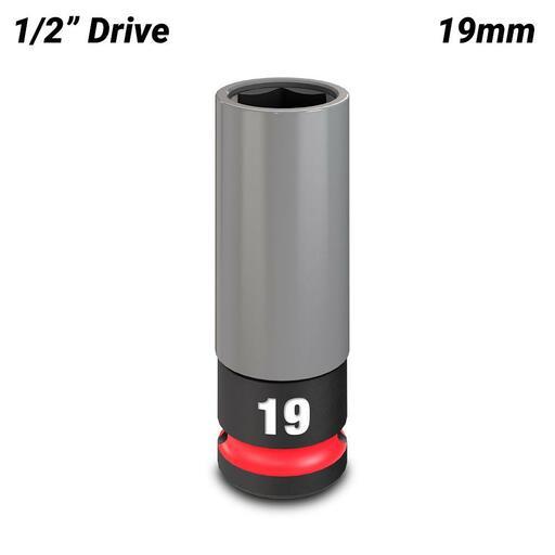 Milwaukee 49667804 1/2" Drive 19mm SHOCKWAVE Impact Duty Lug Nut Wheel ...