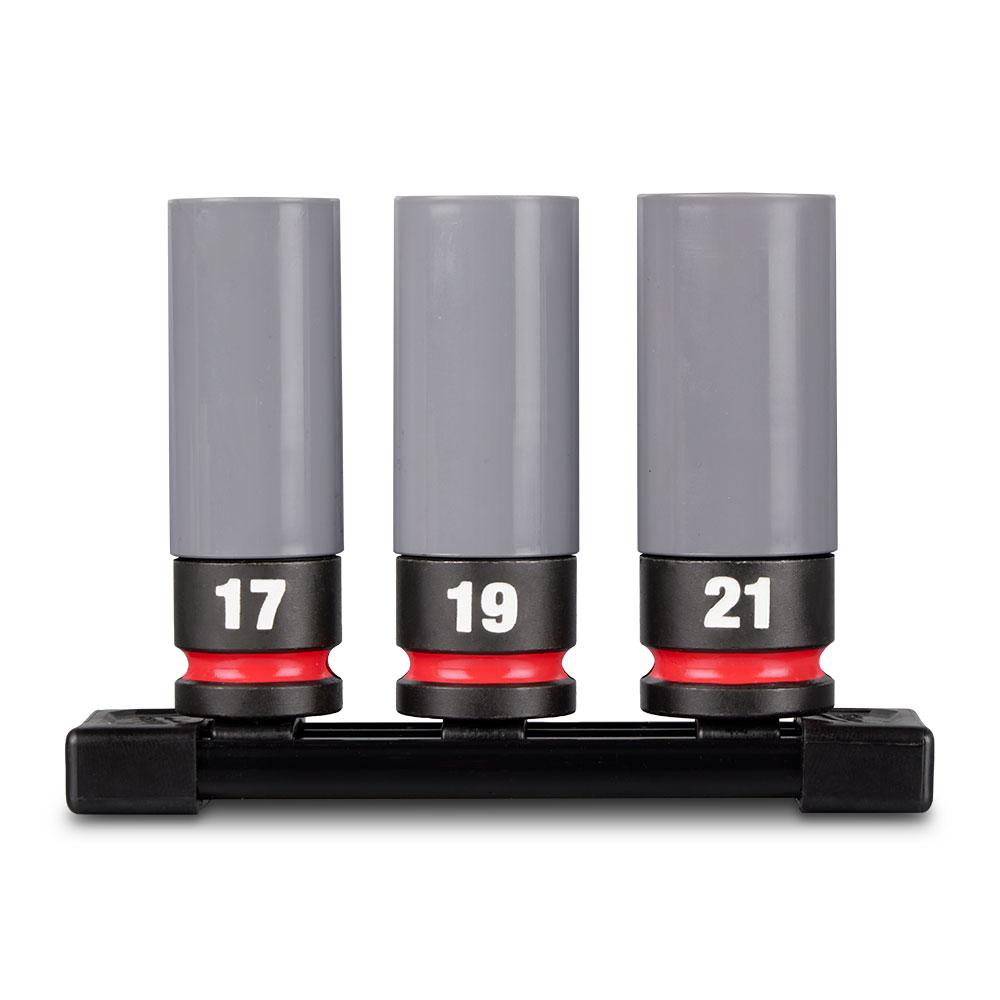 Milwaukee 49667830 3pce 1/2" Drive SHOCKWAVE Impact Duty Lug Nut Wheel ...
