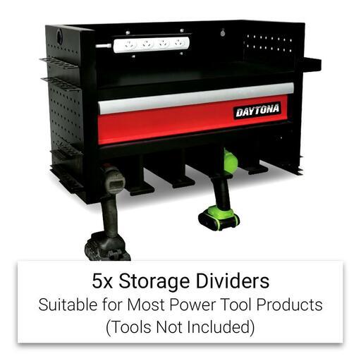 Daytona D5SLOT 5 Slot Cordless Power Tool Organiser Storage & Charging ...