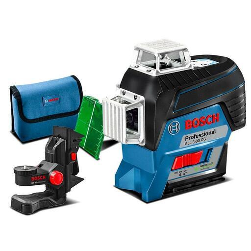 Bosch GLL 3-80 CG + GLM 50-23G (0.615.994.0RC) Green Beam Line Laser Level & Distance Measure Kit
