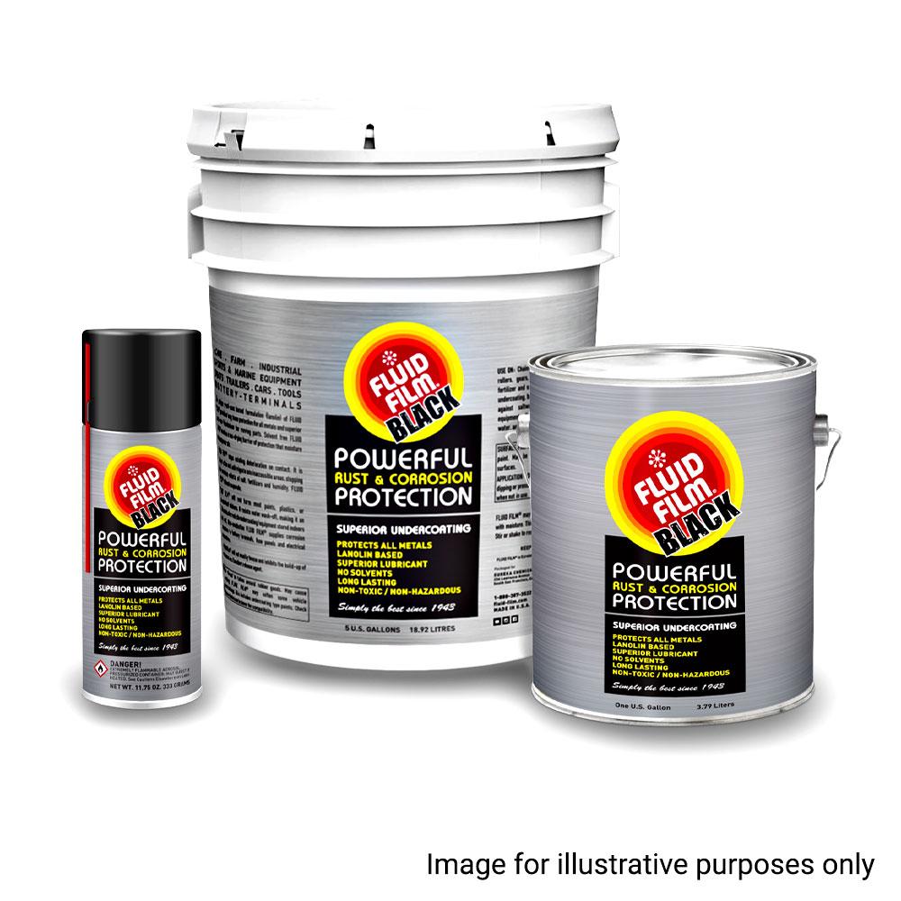 Fluid Film FLUFLM_AS_333G_BLACK 333G (Grade 2) Black Aerosol Can Rust ...