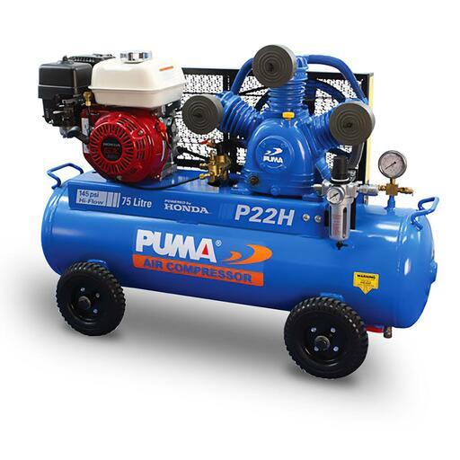 PUMA Air Compressor PU-P22H 6.5HP 900rpm 75L Manual Start Petrol ...