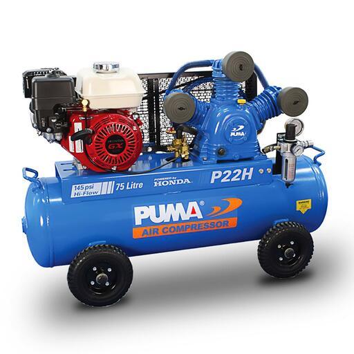 PUMA Air Compressor PU-P22H 6.5HP 900rpm 75L Manual Start Petrol ...