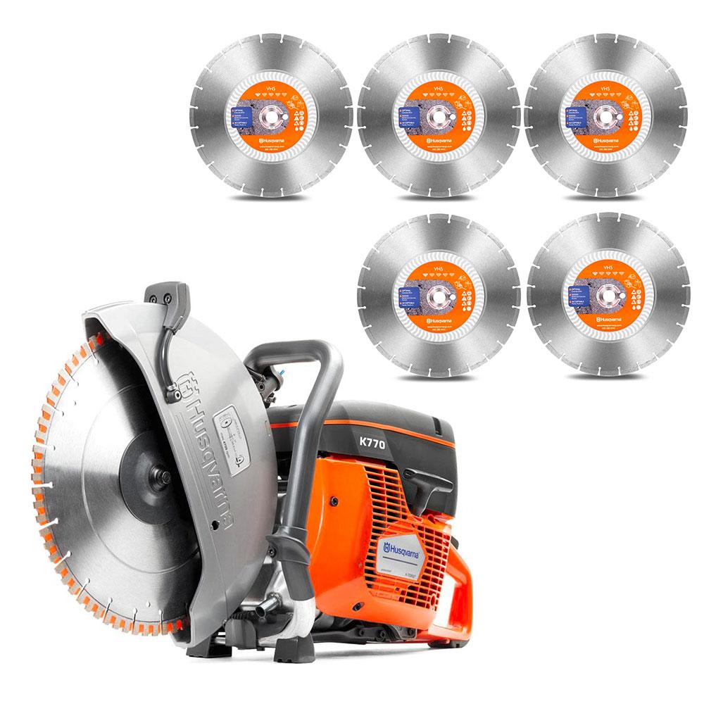 Husqvarna K770 14" + 58542190405 3.7kW 350mm Power Cutter Concrete Saw ...