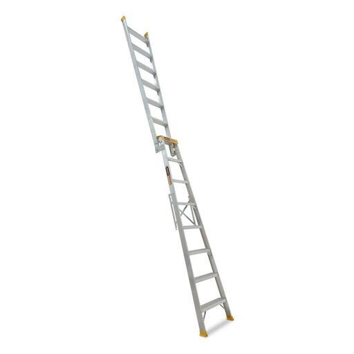 Gorilla DM008-PRO 8-Step 2.4-4.5m 150kg Pro-Lite Aluminium Dual Purpose Industrial Ladder