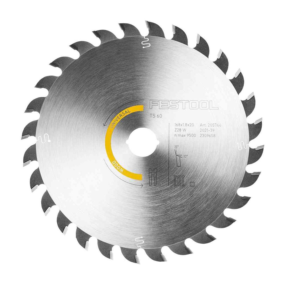 Festool HW 168x1,8x20 W28 (205764) 168mm (6-1/2") 28 Tooth Universal ...