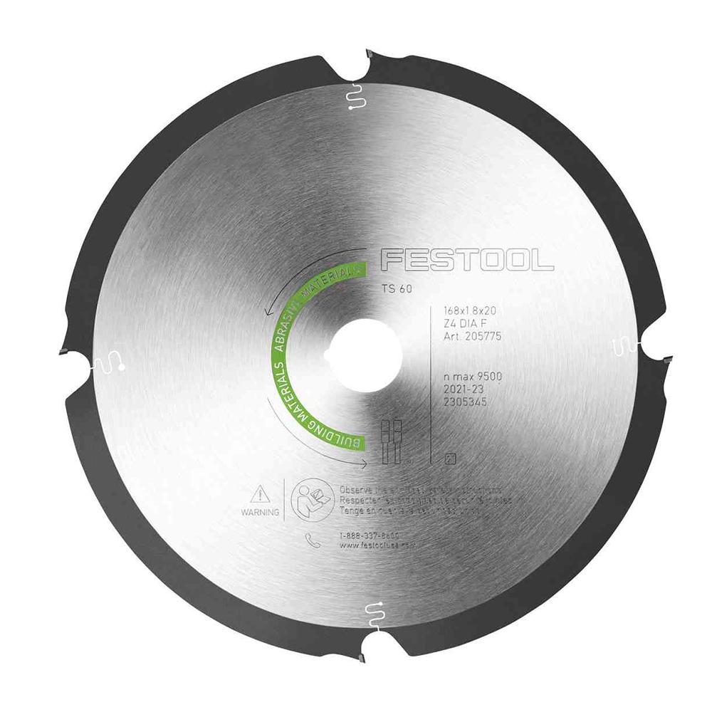 Festool DIA 168x1,8x20 F4 (205769) 168mm (6-1/2") 4 Tooth PCD Fibre ...