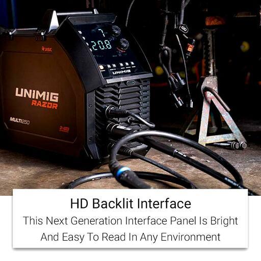 UNIMIG U11009K 240V RAZOR 3-in-1 Multi 250 MIG/TIG/STICK Welder