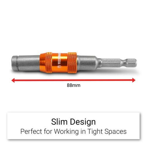 Techsmart T14PB88 88mm 1/4" Hex Magnetic Pivoting Bit Holder
