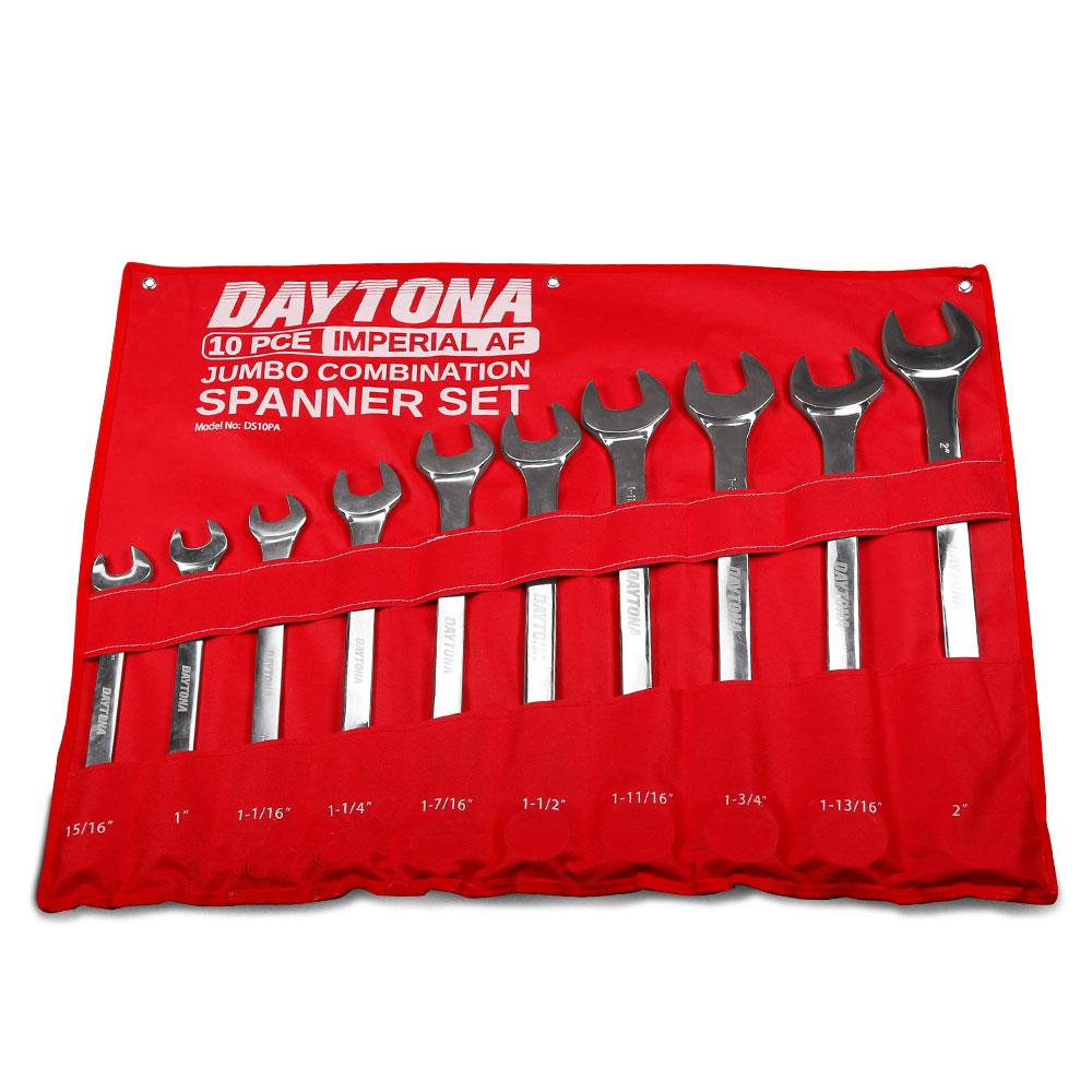Daytona DS10PA 10pce 15/16" - 2"Imperial AF Jumbo Combination Spanner Set