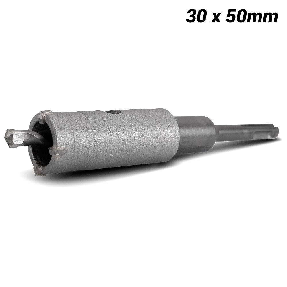 Techsmart THCT30 M16 30mm x 50mm SDS Plus TCT Hole Cutter Light Weight ...