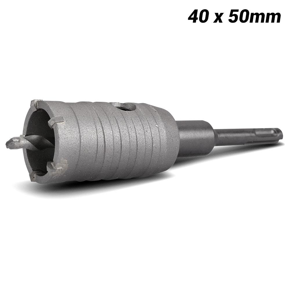 Techsmart THCT40 M16 40mm x 50mm SDS Plus TCT Hole Cutter Light Weight ...