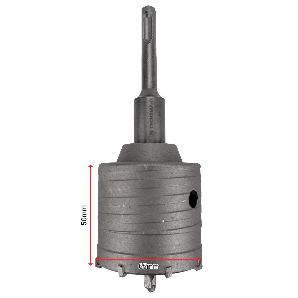 Techsmart THCT65 M16 65mm x 50mm SDS Plus TCT Hole Cutter Light Weight ...