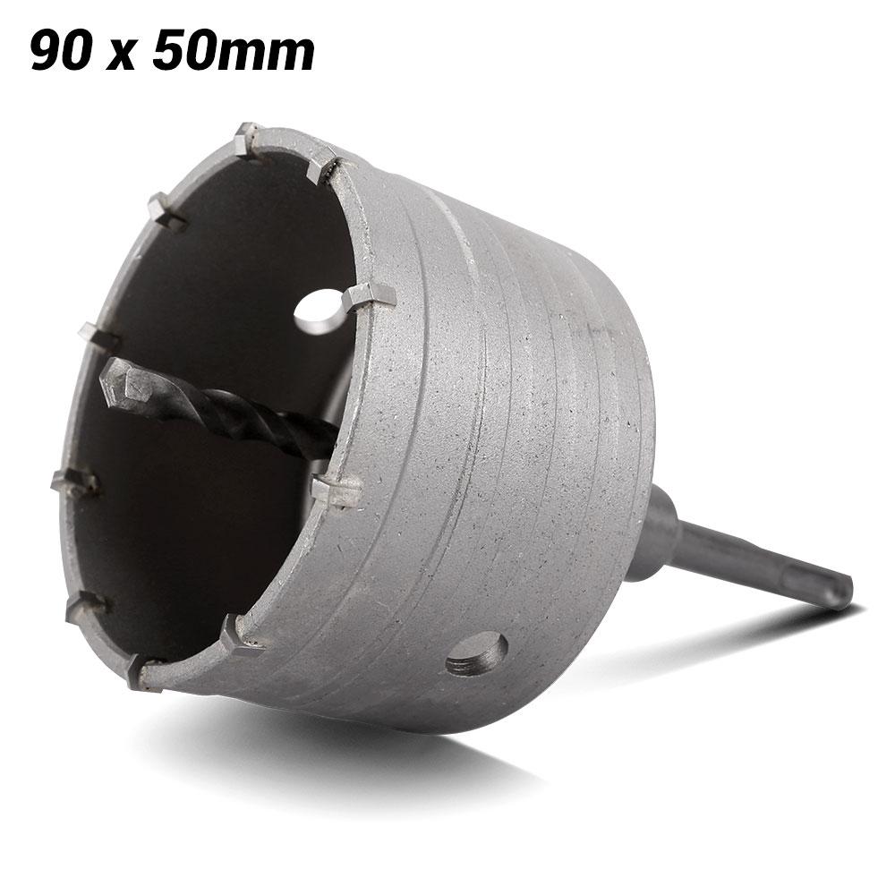 Techsmart THCT90 M16 90mm x 50mm SDS Plus TCT Hole Cutter Light Weight ...