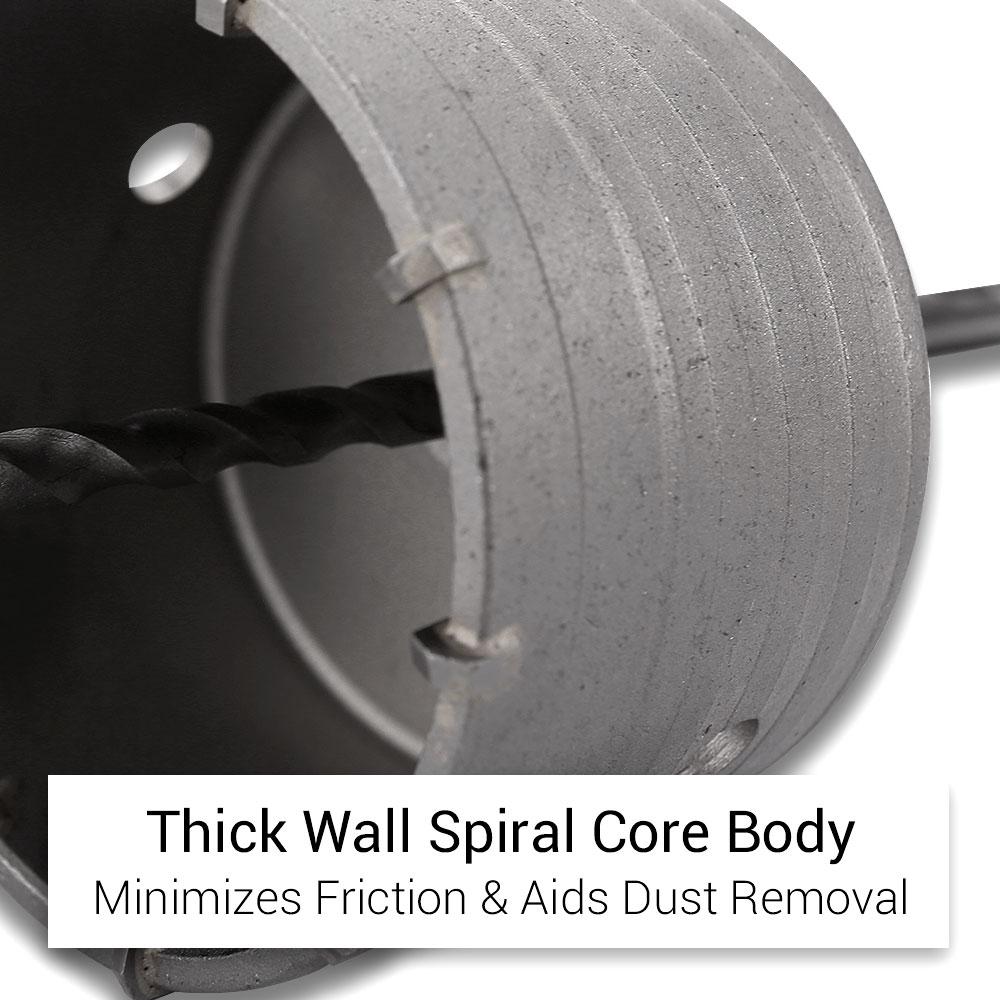 Techsmart THCT160 M16 160mm x 50mm SDS Plus TCT Hole Cutter Light ...