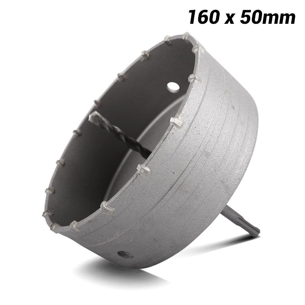 Techsmart THCT160 M16 160mm x 50mm SDS Plus TCT Hole Cutter Light ...