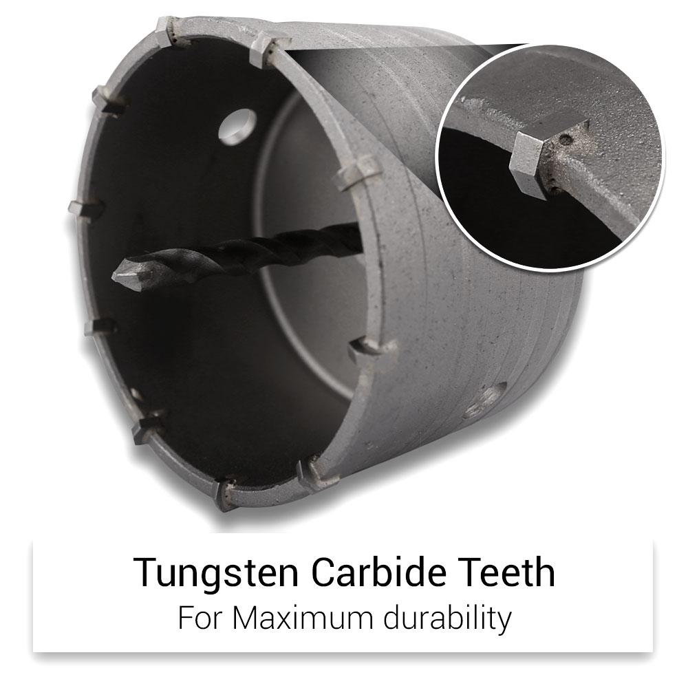 Techsmart THCT160 M16 160mm x 50mm SDS Plus TCT Hole Cutter Light ...